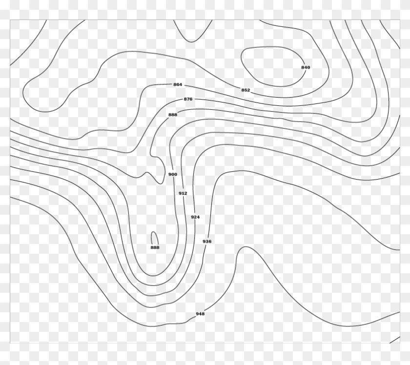 Download Height Contours - Line Art Clipart Png Download - PikPng
