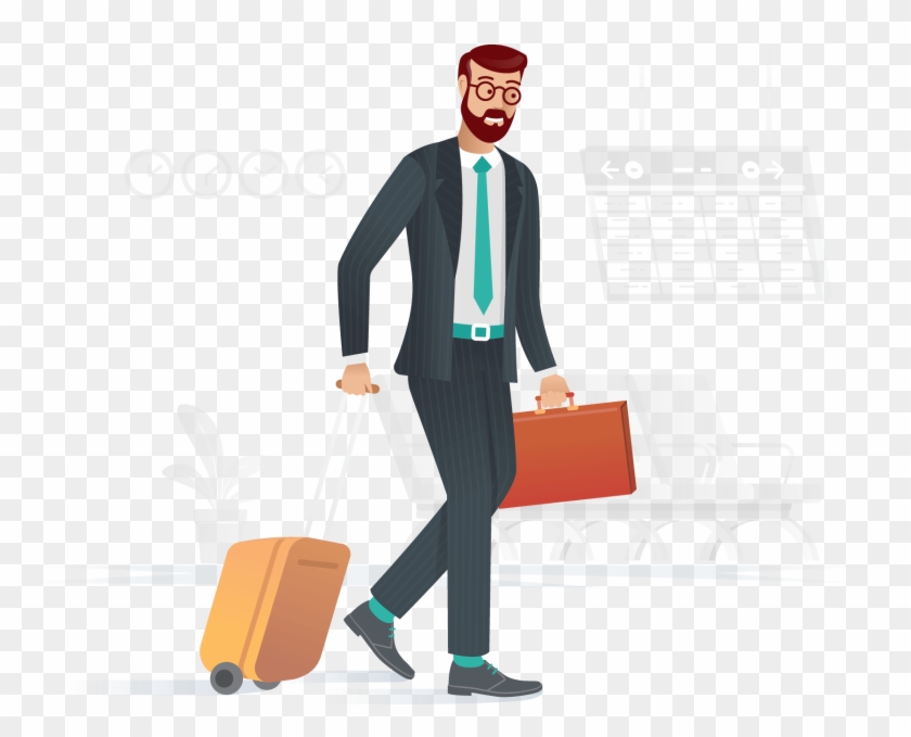 Business-travel - Standing Clipart (#478499) - PikPng