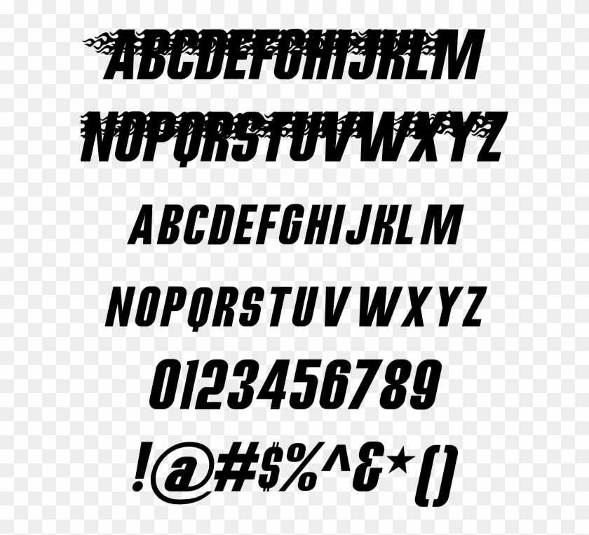 Download Stylish Hot Rod Gang Example - Hot Rod Font Clipart Png ...