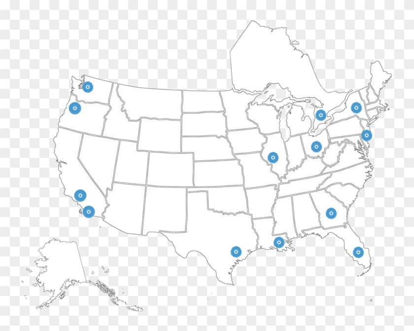 Locations Gcg - United States Map Transparent States Clipart (#4800719 ...
