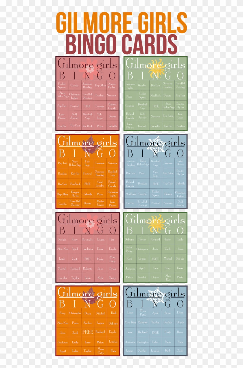 Download These Gilmore Girls Bingo Cards Would Be Perfect For - Funny ...