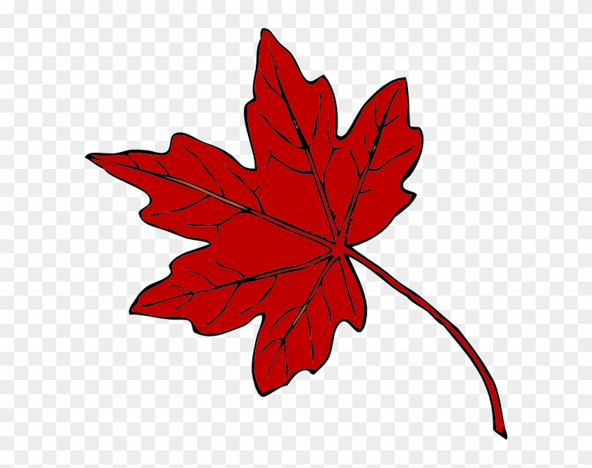 Red Maple Leaf Clip Art At Clker - Red Maple Leaf Clipart - Png ...