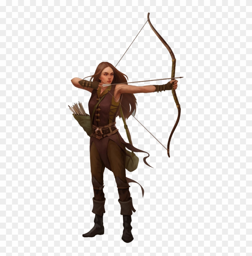 Femalearcher - Archer Bow Katana Female Clipart (#4887940) - PikPng