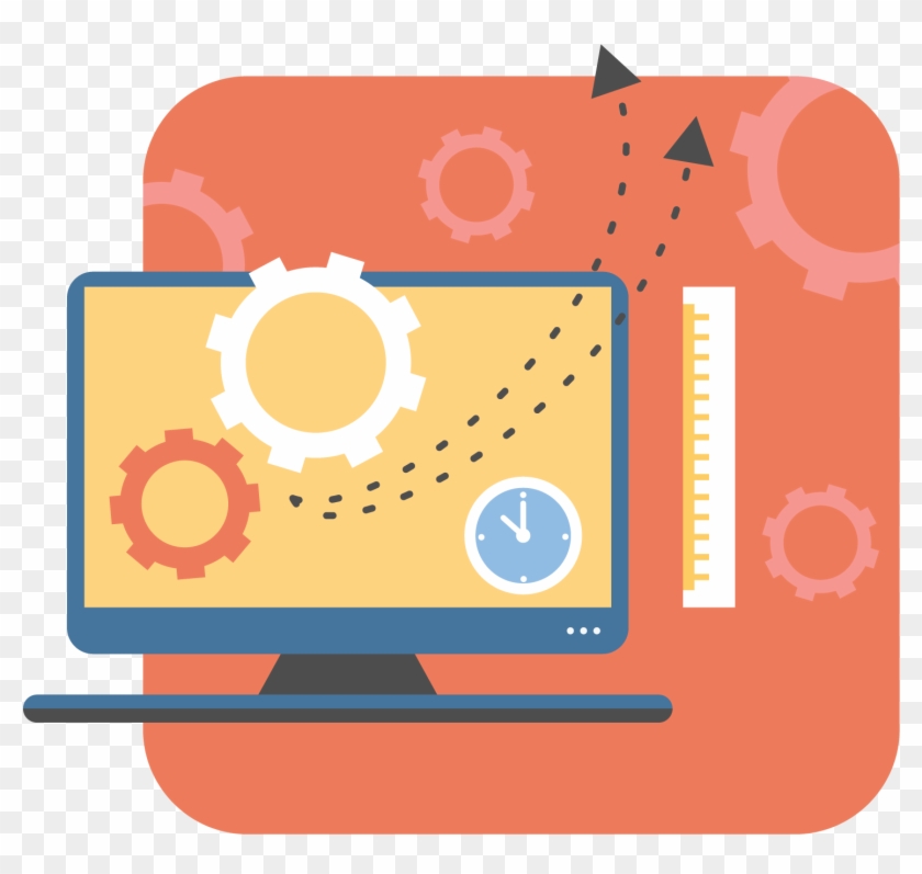 Computer Gears Build - Gears Png Flat Clipart (#4917356) - PikPng