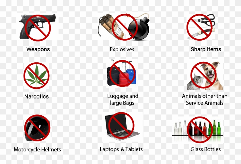 Prohibited Items - Prohibited Items Embassy Clipart (#4923322) - PikPng