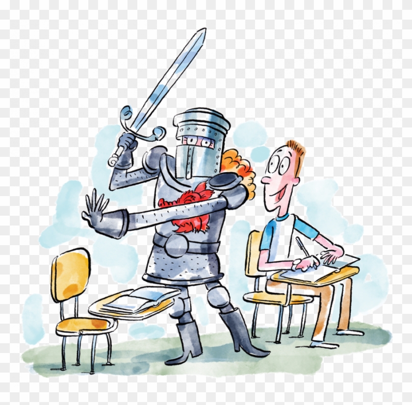 A Student Dressed As The Black Knight From Monty Python Clipart ...