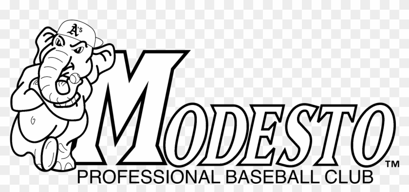 Modesto A's Logo Black And White - Modesto Nuts Clipart (#4959993) - PikPng