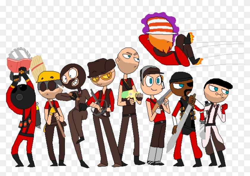Tf2 Drawing Slightly Fixed - Cartoon Clipart (#4995357) - PikPng