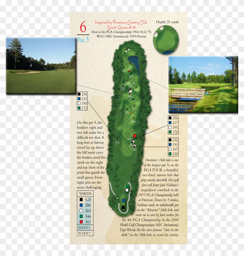 16th Hole Par-5 Firestone Country Club - Firestone Golf Club Hole By ...