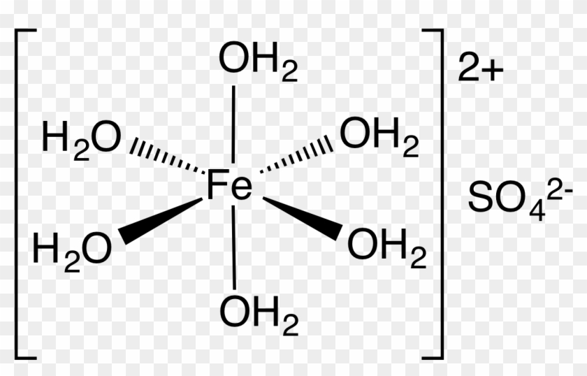 Fe 6so4 - Ferrous Ammonium Sulphate Structure Clipart (#5050814) - PikPng
