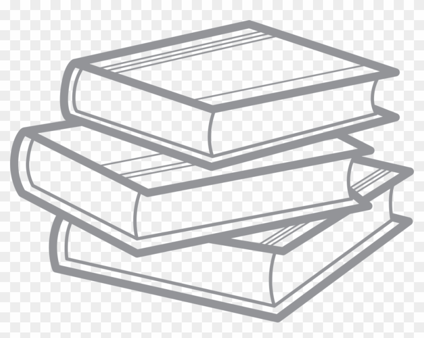 File - Literature - Books Black N White Clipart (#5184186) - PikPng