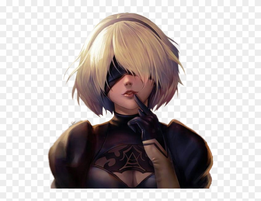 Download #2b #nierautomata - 2b Nier Automata Face Clipart Png Download ...