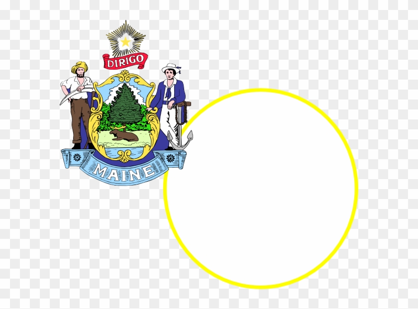 Seal Of Maine Clip Art - State Maine Flag - Png Download (#5211506 ...