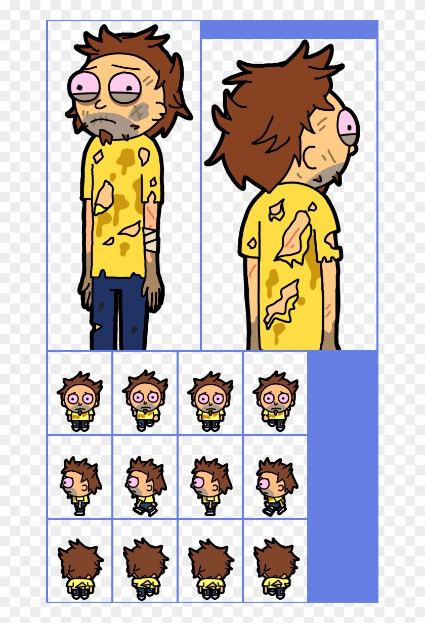 #003 Unkempt Morty - Pocket Mortys Unkempt Morty Clipart (#5212491 ...