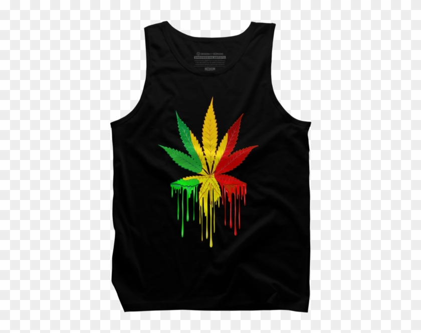 Marijuana Leaf Rasta Colors Dripping Paint - Illustration Clipart ...