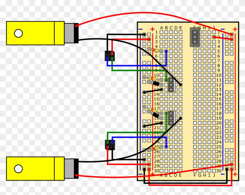 Vector Robots Line Follower - Wiring Diagram Clipart (#5227613) - PikPng