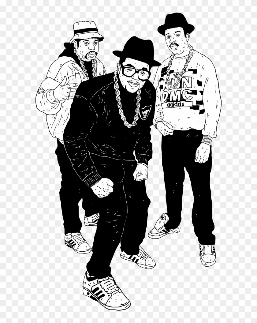 Drawing Of Run Dmc Clipart (#5239811) - PikPng