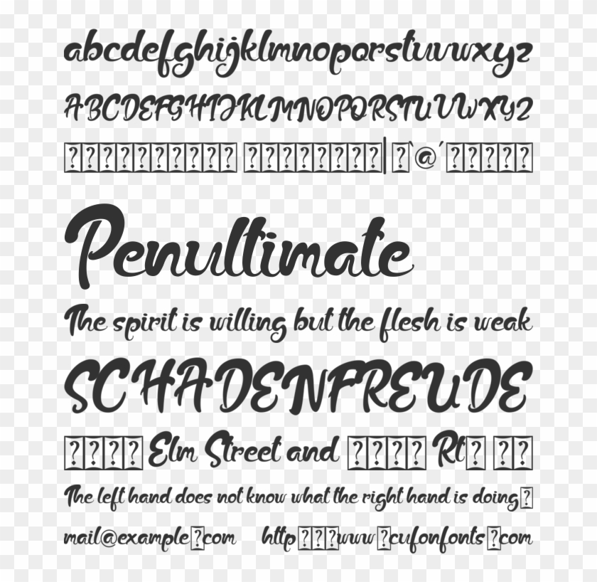 The Fox Tail Font Preview - Calligraphy Clipart (#5300166) - PikPng