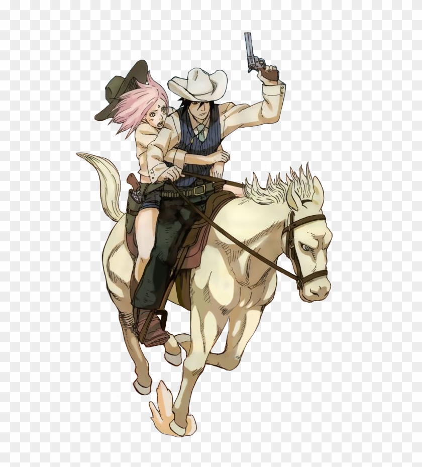 Sasusaku, This Look So Fuking Cool, I Want To Ride - Anime Cowboy On ...