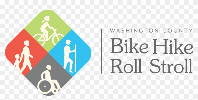 Bike Hike Roll Stroll Word Mark - Graphic Design Clipart (#5364280 ...