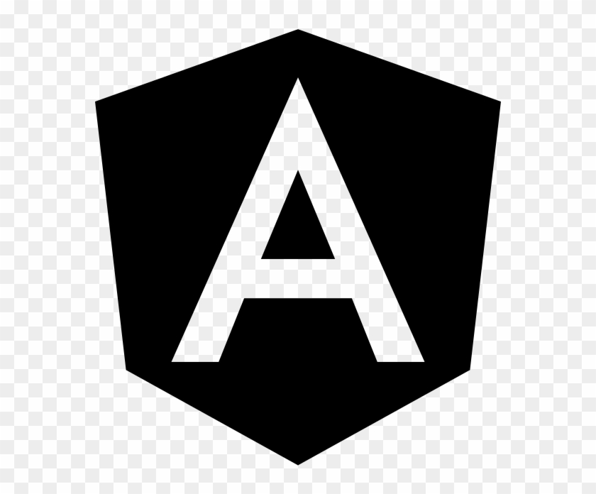 Angular One Color Inverse Logo - Angular 2 Icon Png Clipart (#5365178 ...