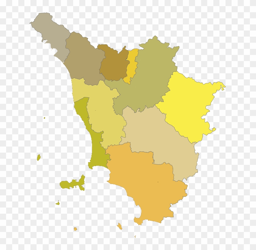 Tuscany Provinces Blank - Tuscany Map Clipart (#540305) - PikPng