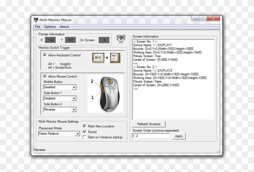 Multi Monitor Mouse - Mouse 1.1 Clipart (#549624) - PikPng