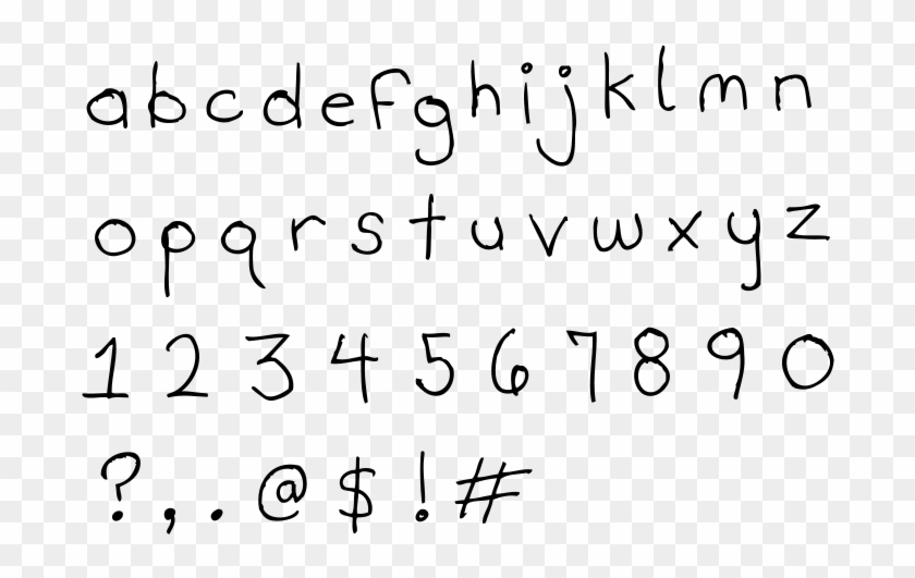 Handwritten 2 Free Rough Hand Letters - Handwriting Clipart (#5405437 ...