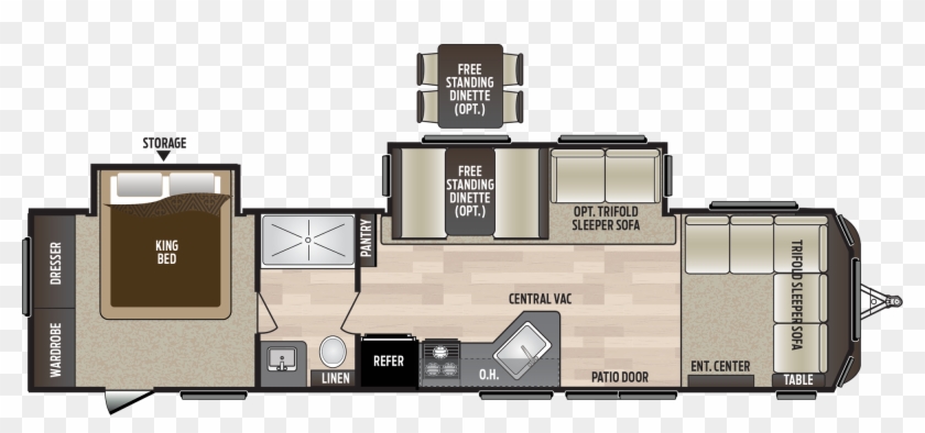 Keystone Rv Hideout 38 Fdds - Hideout 38bhds Clipart (#5416497) - PikPng