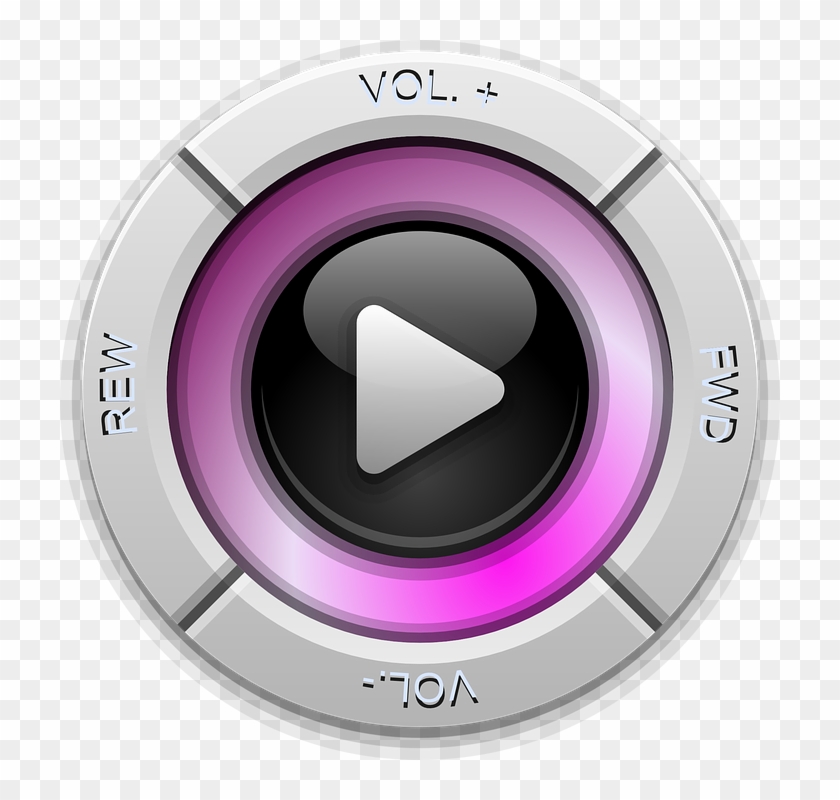 Play, Button, Volume, Multimedia - Volume Control Button Clipart ...