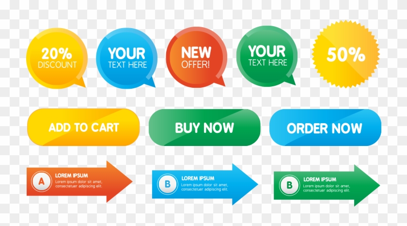 Cta Buttons Png - Button Clipart (#5457670) - PikPng
