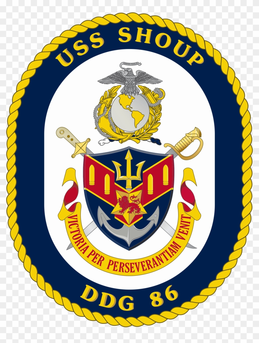 Uss Shoup Ddg-86 Crest - Uss Bainbridge Ddg 96 Logo Clipart (#5466809 ...