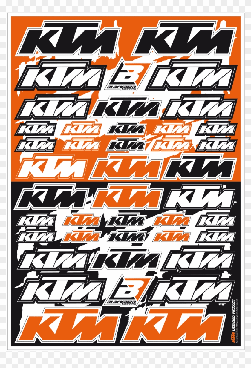 Sticker Sheets Pvc Ktm Ktm - Adhesivos Ktm Clipart (#5512019) - PikPng
