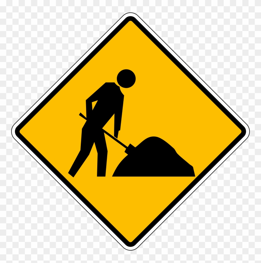 Cambodia Road Sign W2-01 - Road Works Sign Australia Clipart (#5541274 ...