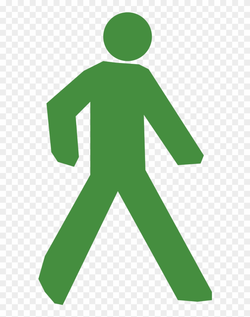 Walk Icon - Walk Icon Green Clipart (#5564417) - PikPng