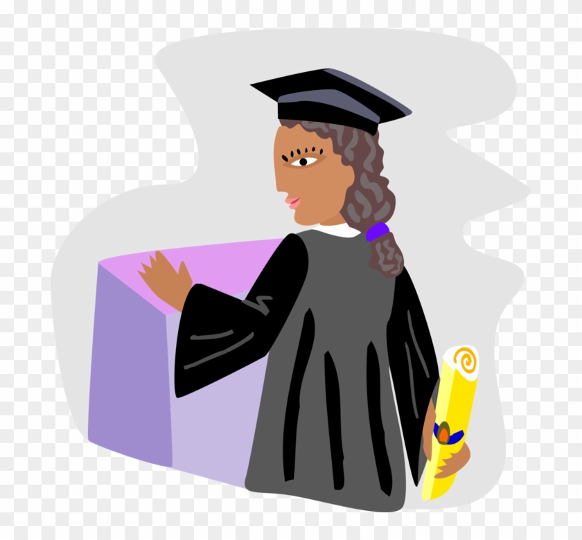 Vector Illustration Of School Graduate Academic Valedictorian ...