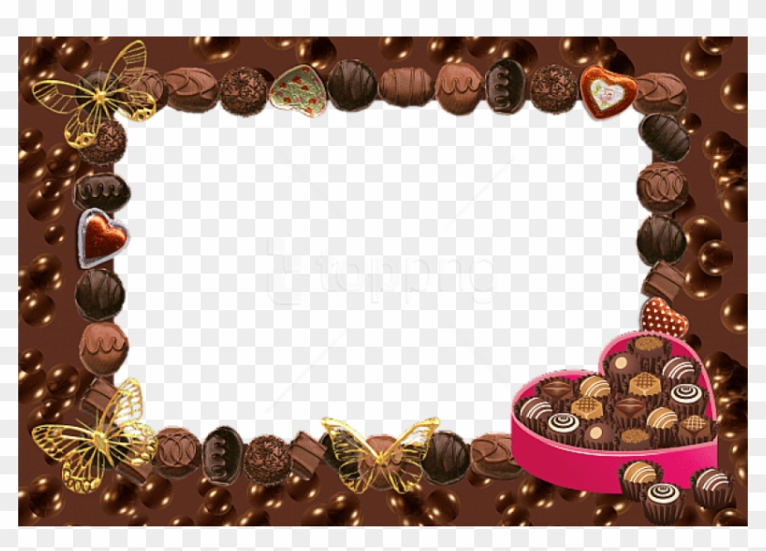 Free Png Transparent Frame With Hearts And Chocolates - Chocolate Photo ...