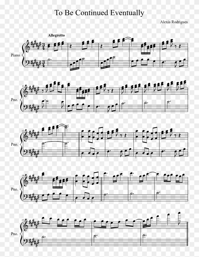 Print - Welcome To The Black Parade Sheet Music Clipart (#560924) - PikPng