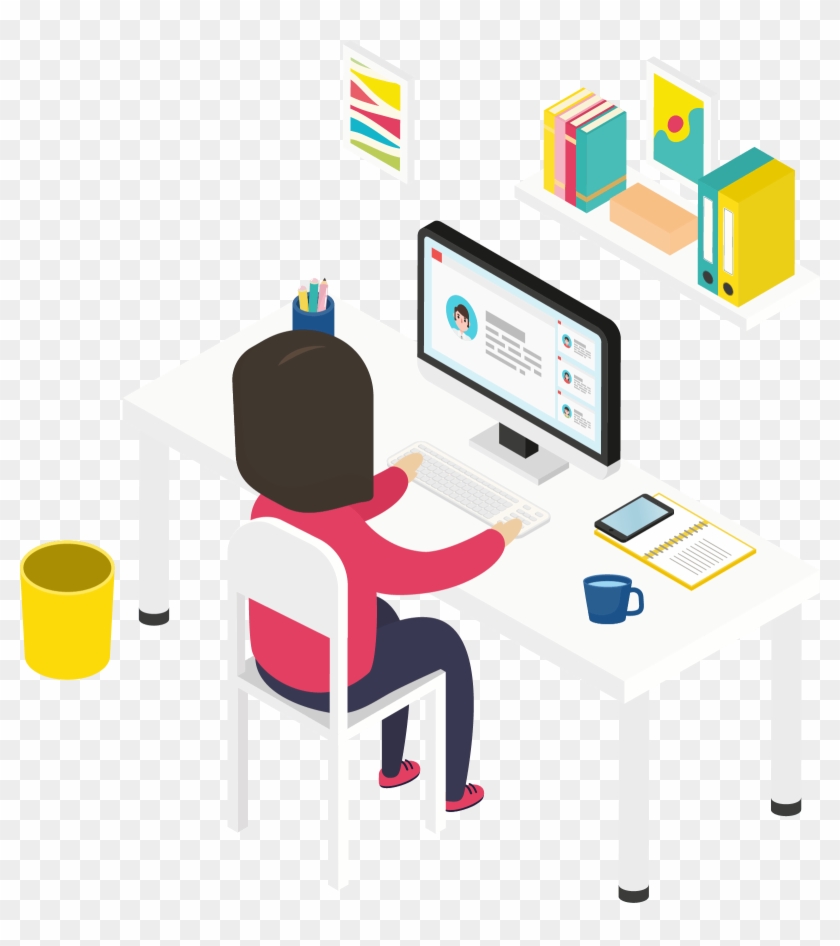 Office Desk Vector Png Clipart (#5616585) - PikPng