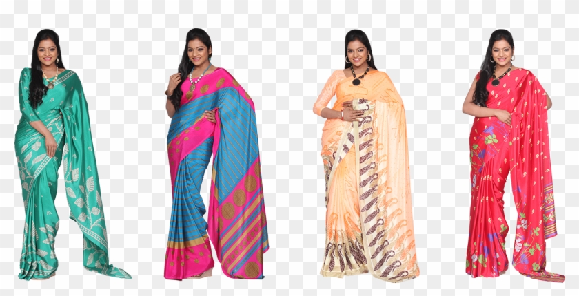 Pooja Crepe Silk - Silk Clipart (#5648756) - PikPng