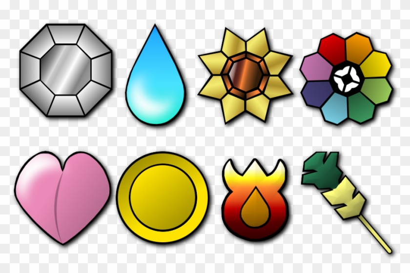 Kanto Badges Clipart (#5652553) - PikPng