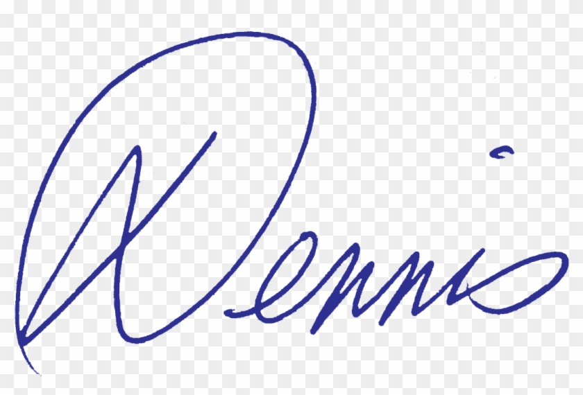 Download Dennis Ricci - Blue Handwritten Signature Png Clipart Png ...
