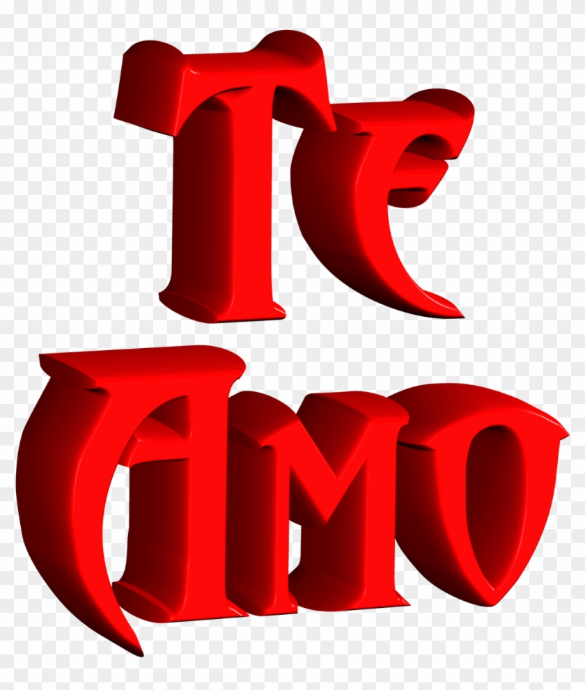 Te Amo 3d Png - Te Amo Png Texto Clipart (#5667448) - PikPng