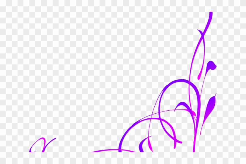 Heart Corner Border Designs - Purple Border Design Transparent Clipart ...