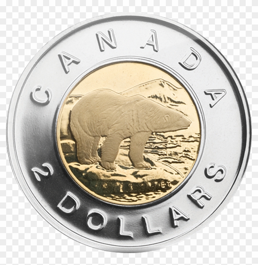 Silver Coin Png Image - Toonie Canadian Clipart (#5726309) - PikPng