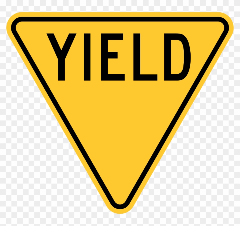 Download Yellow Yield Sign - Yield Sign Transparent Background Clipart ...