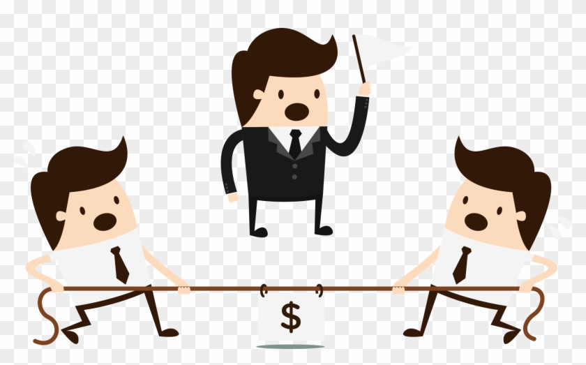 Price War People Tug Clip Art Freeuse - Business Competition Png ...