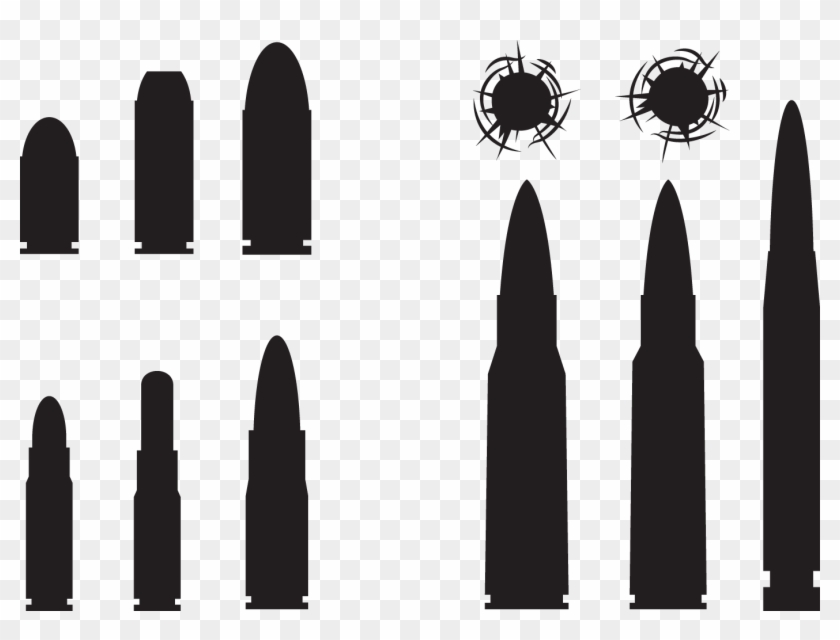 Vector Bullet Silhouette - Bullet Vector Clipart (#5862726) - PikPng