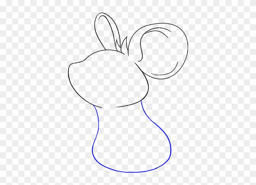 Drawn Mouse Mouse Ear - Line Art Clipart (#5937065) - PikPng