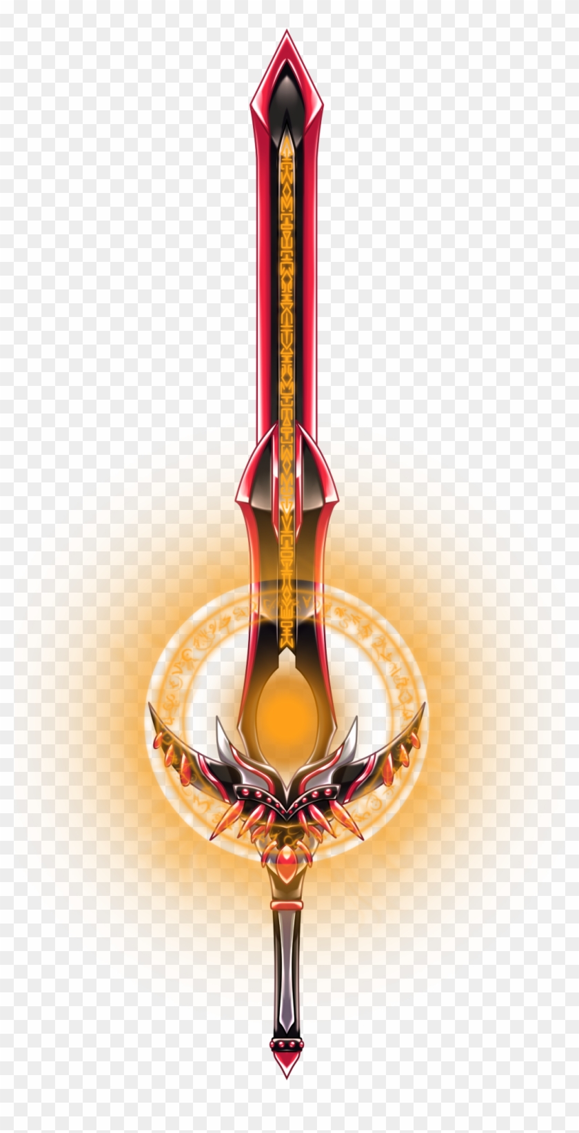 Crimson Lotus, Sword Form W/ Circle - Racket Clipart (#5993402) - PikPng